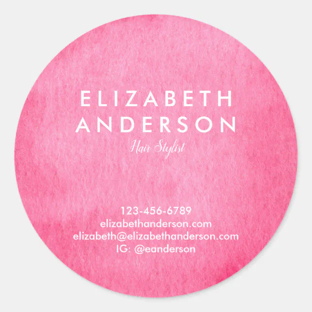 Watercolor crimson Classic Round Sticker | Zazzle