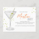 Watercolor Cute Martini Party Whimsical QR Code Postcard | Zazzle