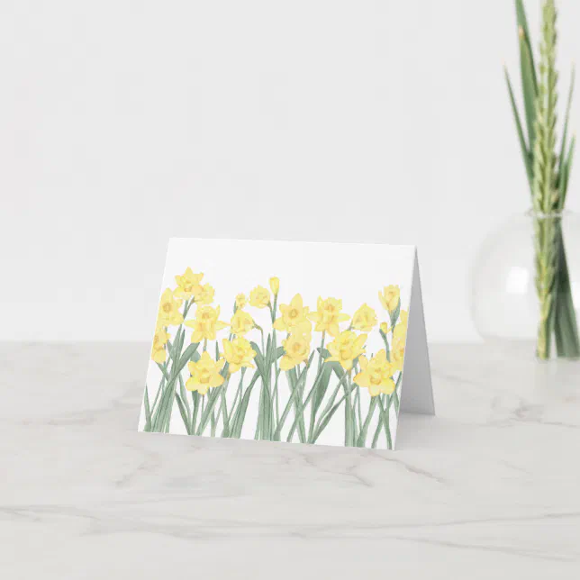 Watercolor Daffodil Card | Zazzle