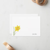 Watercolor Daffodil Note Card | Zazzle