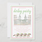 Watercolor Derby Party Jockeys Horse Racing Invitation | Zazzle