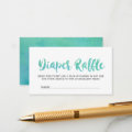 Watercolor Diaper Raffle Invitation Insert | Zazzle