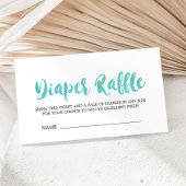 Watercolor Diaper Raffle Invitation Insert | Zazzle