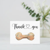 Watercolor Dog Bone Custom Thank you card | Zazzle