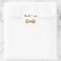 Watercolor Dog Bone Custom Thank you card Square Sticker | Zazzle