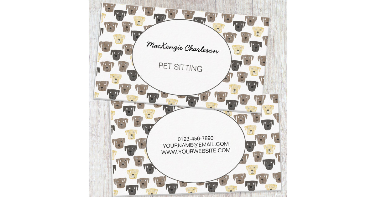Watercolor Dog Pet Sitting Business Card | Zazzle