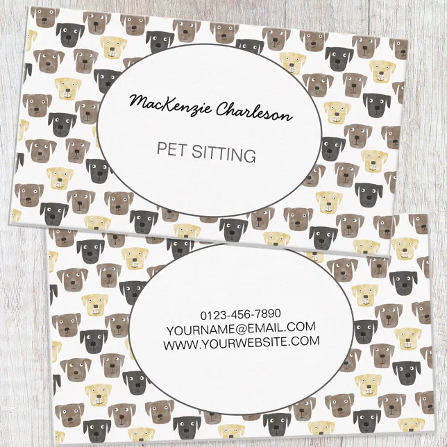 Watercolor Dog Pet Sitting Business Card | Zazzle