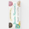 Watercolor Donut Sweet Baby Shower Welcome Banner | Zazzle