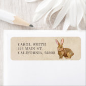 Watercolor Easter Bunny Rabbit. Label | Zazzle