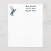 Watercolor Elegant Hummingbird Monogram Personal | Zazzle