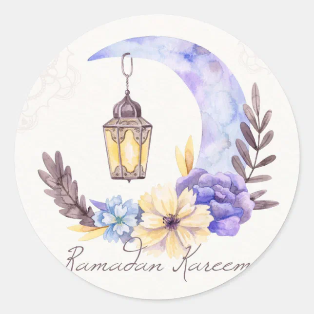 Watercolor Elegant Ramadan Kareem Ramadan Sticker | Zazzle