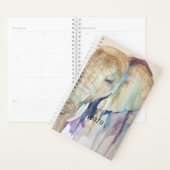 Watercolor Elephants Planner | Zazzle