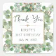Watercolor Eucalyptus Foliage Birthday Square Sticker | Zazzle