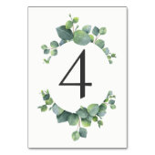 Watercolor Eucalyptus Foliage Table Number Card | Zazzle
