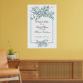 Watercolor Eucalyptus Greenery Bridal Welcome Poster | Zazzle
