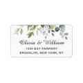 Watercolor Eucalyptus Greenery Elegant Chic Label | Zazzle