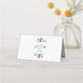 Watercolor Eucalyptus Greenery Folded Place Card | Zazzle