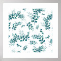 Watercolor eucalyptus greenery poster | Zazzle