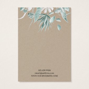 Watercolor Eucalyptus Succulent • Necklace Display | Zazzle