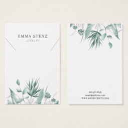 Watercolor Eucalyptus Succulent • Necklace Display | Zazzle