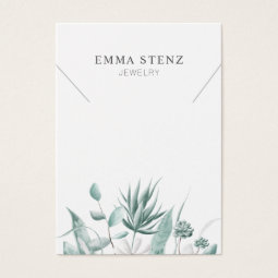 Watercolor Eucalyptus Succulent • Necklace Display | Zazzle