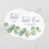 Watercolor Eucalyptus Table Number | Zazzle