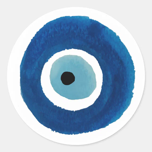 Watercolor Evil Eye (Nazar) Sticker | Zazzle