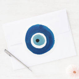 Watercolor Evil Eye (Nazar) Sticker | Zazzle