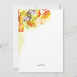 Watercolor Fall Leaves Invitation | Zazzle