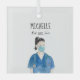 Watercolor Female Best Nurse Ever Face Mask Cute Glass Ornament | Zazzle