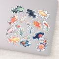 Watercolor Fish Scrapbook Stationery Sticker | Zazzle