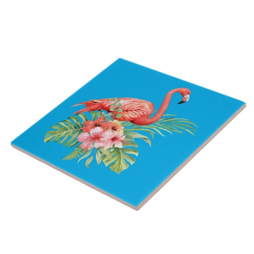 Watercolor Flamingo Ceramic Tile | Zazzle
