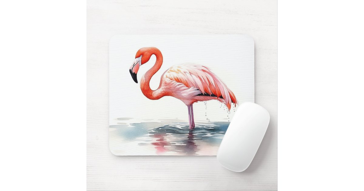 Watercolor Flamingo Mouse Pad | Zazzle