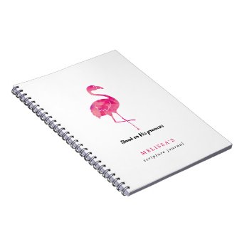Watercolor Flamingo Personalized Scripture Journal | Zazzle