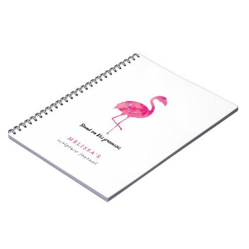 Watercolor Flamingo Personalized Scripture Journal | Zazzle