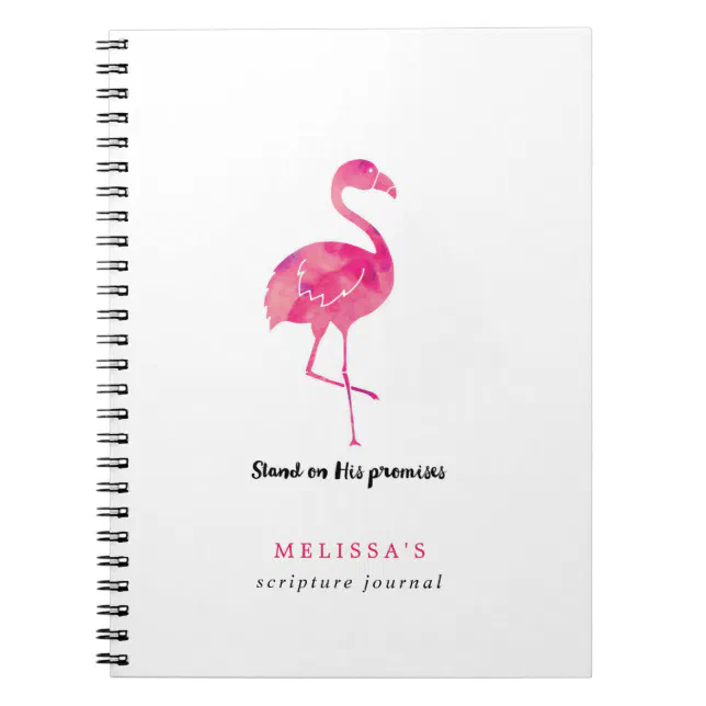 Watercolor Flamingo Personalized Scripture Journal | Zazzle