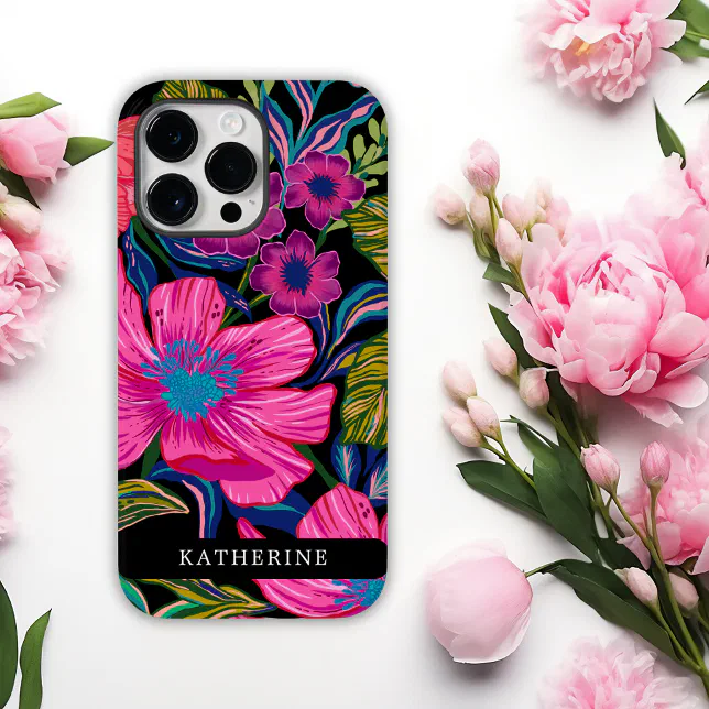 Watercolor floral and botanical blue Case-Mate iPhone case | Zazzle