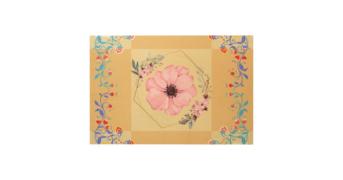 Watercolor Floral Art, Spring Rebirth Wood Wall Art | Zazzle