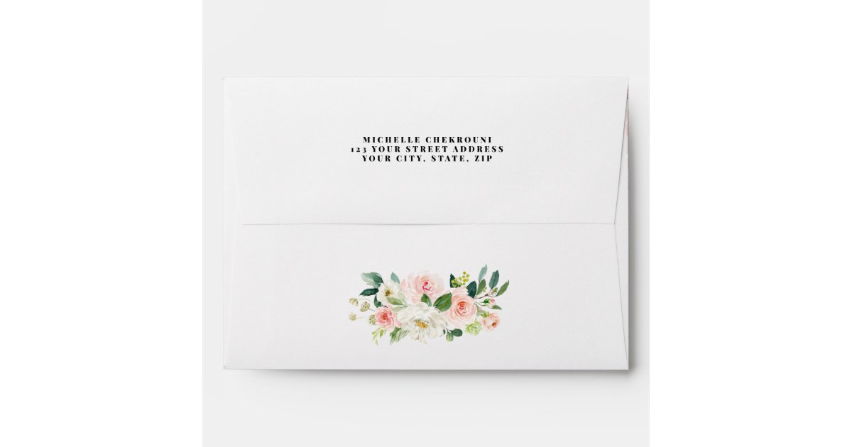 Watercolor Floral Bridal Shower Envelope | Zazzle