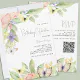 Watercolor Floral Butterfly QR Code Birthday Party Invitation | Zazzle