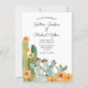 Watercolor Floral Cactus Wedding Invitation | Zazzle