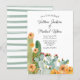 Watercolor Floral Cactus Wedding Invitation | Zazzle