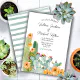 Watercolor Floral Cactus Wedding Invitation | Zazzle