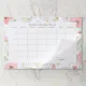 Watercolor Floral Custom Desk Pad Monthly Calendar | Zazzle