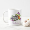 Watercolor Floral Easter Bunny Rabbit Personalized Coffee Mug | Zazzle