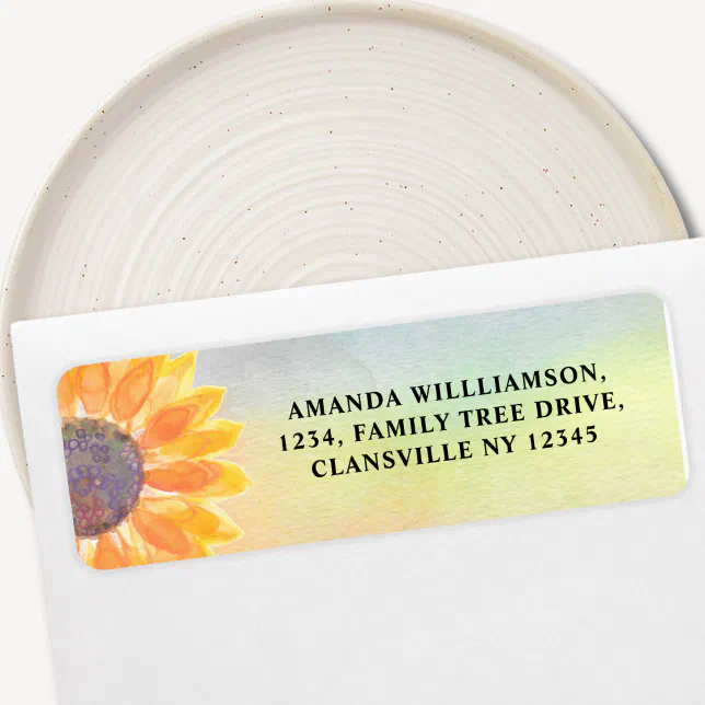 Watercolor Floral Family Reunion Return Address Label | Zazzle