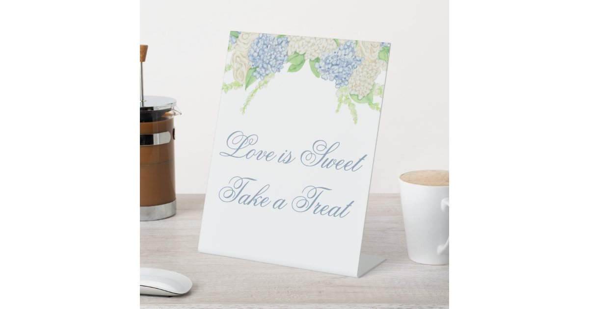 Watercolor Floral Garden Party Sweets Table Sign | Zazzle