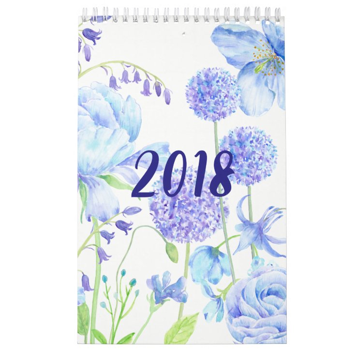 Watercolor Floral Gardens Calendar | Zazzle