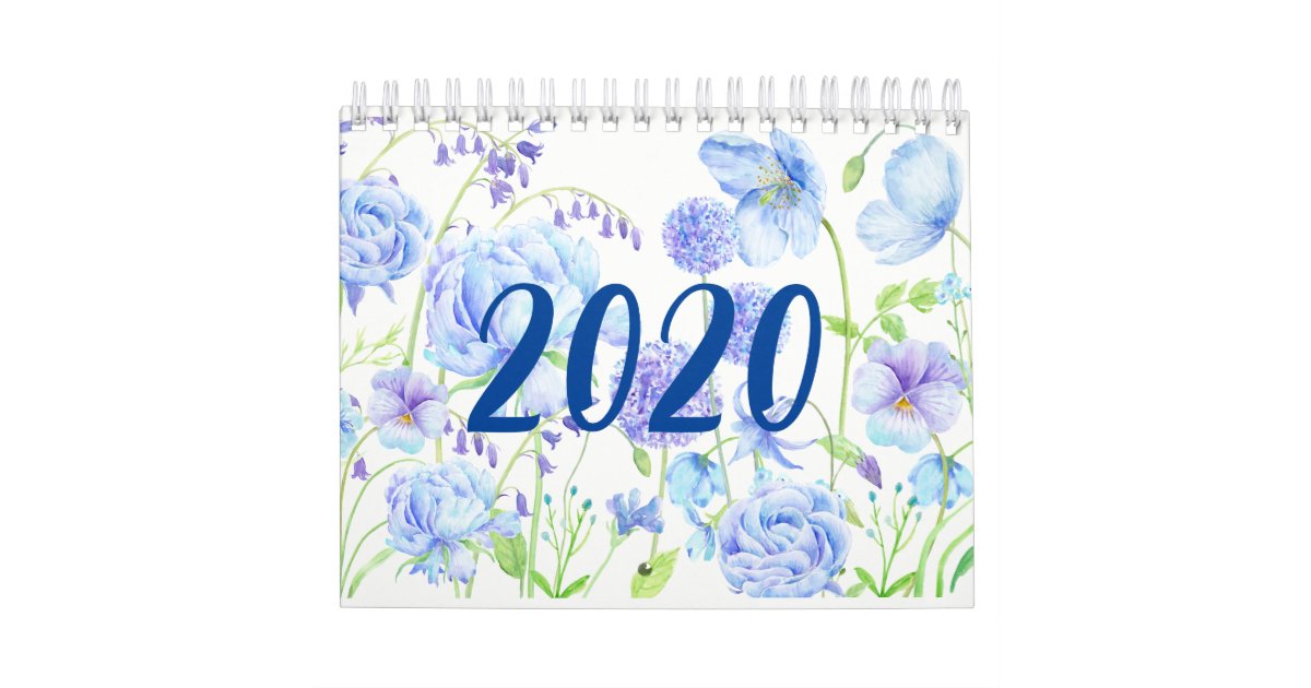 Watercolor Floral Gardens Calendar 2020 | Zazzle