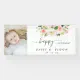 Watercolor Floral Girl Photo Birthday Banner | Zazzle